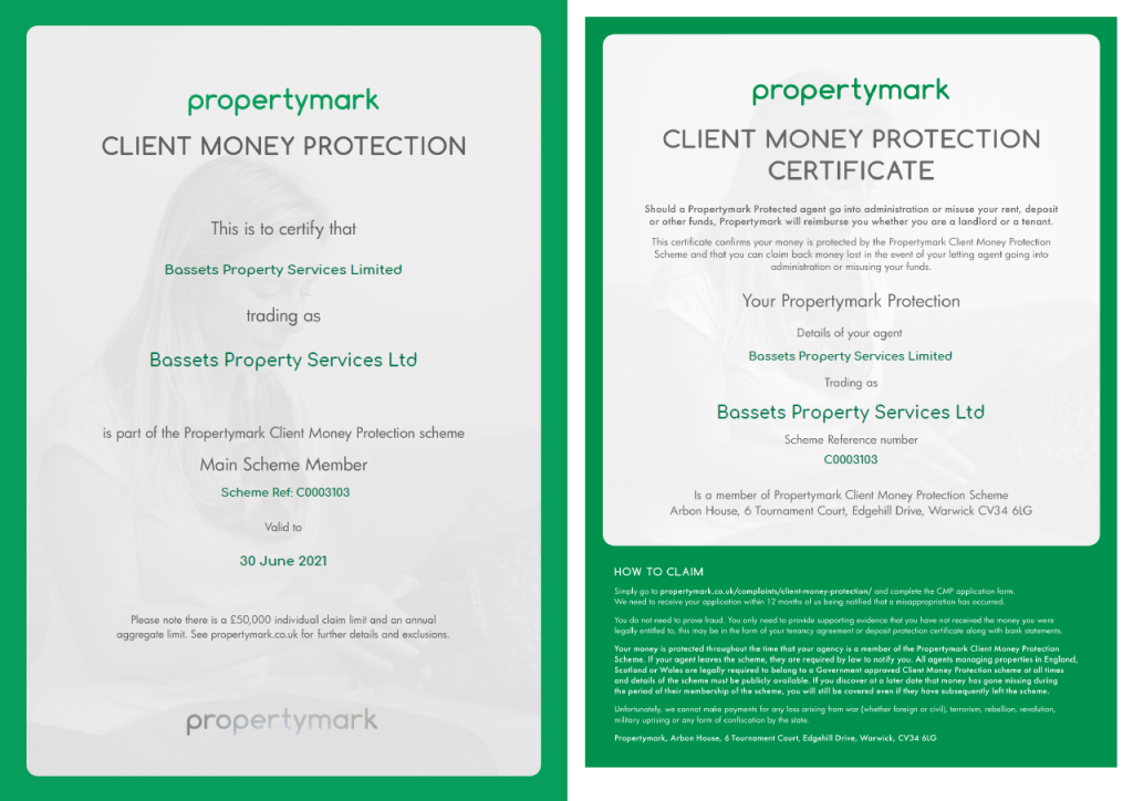 Client Money Protection (CMP) - Bassets